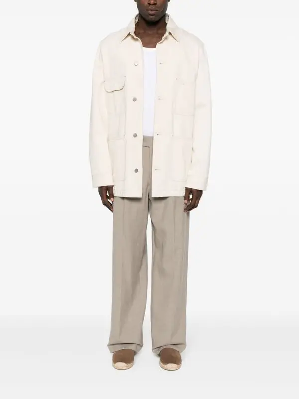 Giorgio Armani Linen Straight-leg Trousers