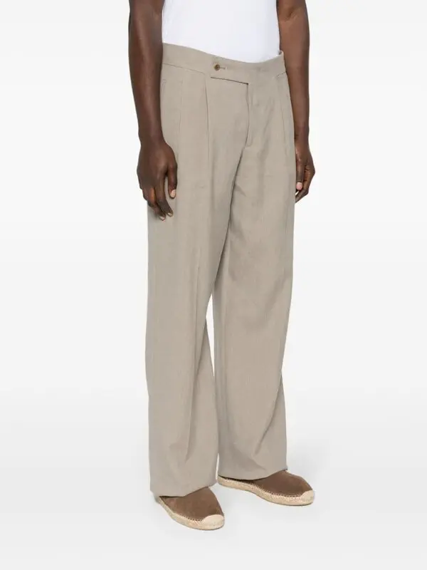 Giorgio Armani Linen Straight-leg Trousers