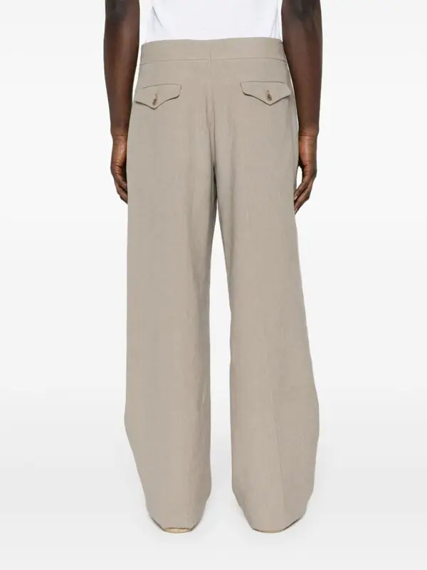 Giorgio Armani Linen Straight-leg Trousers