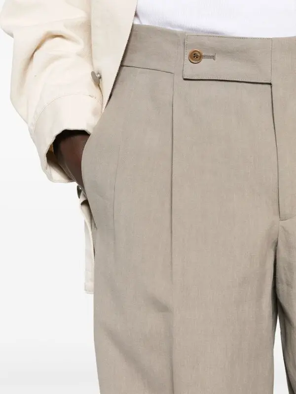 Giorgio Armani Linen Straight-leg Trousers