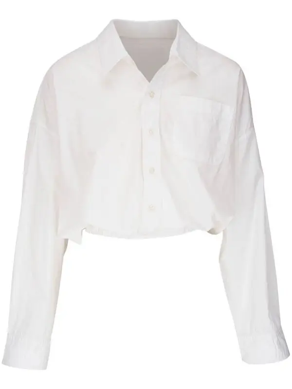 R13 Cropped Cotton Shirt