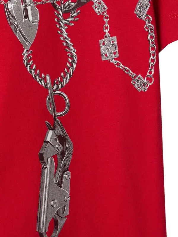 Burberry Knight Hardware Cotton T-shirt - Red