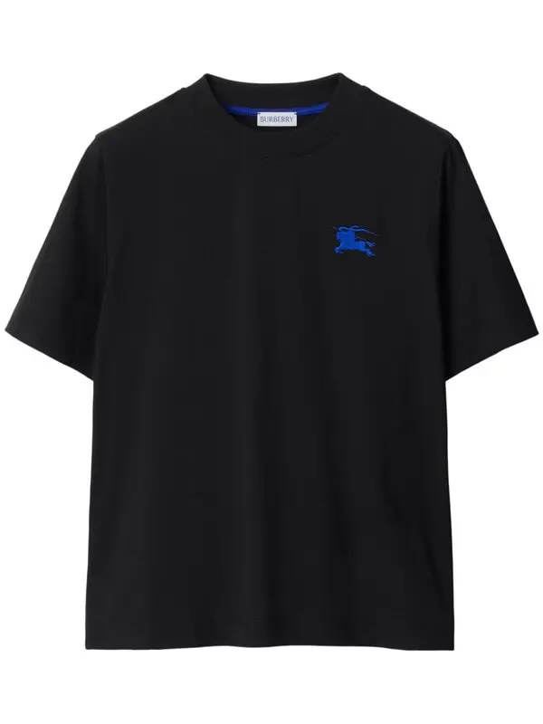 Burberry Cotton T-shirt With Equestrian Knight Motif
