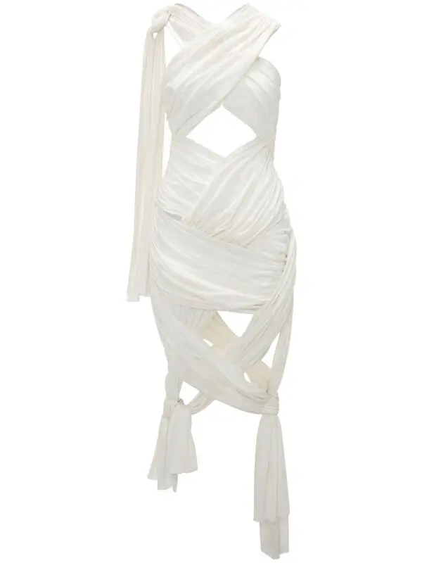 JW Anderson Draped Wrap Midi Dress