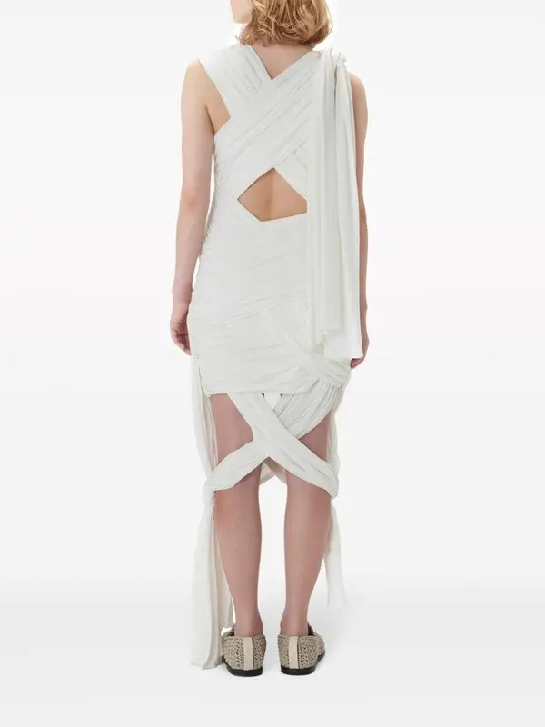 JW Anderson Draped Wrap Midi Dress