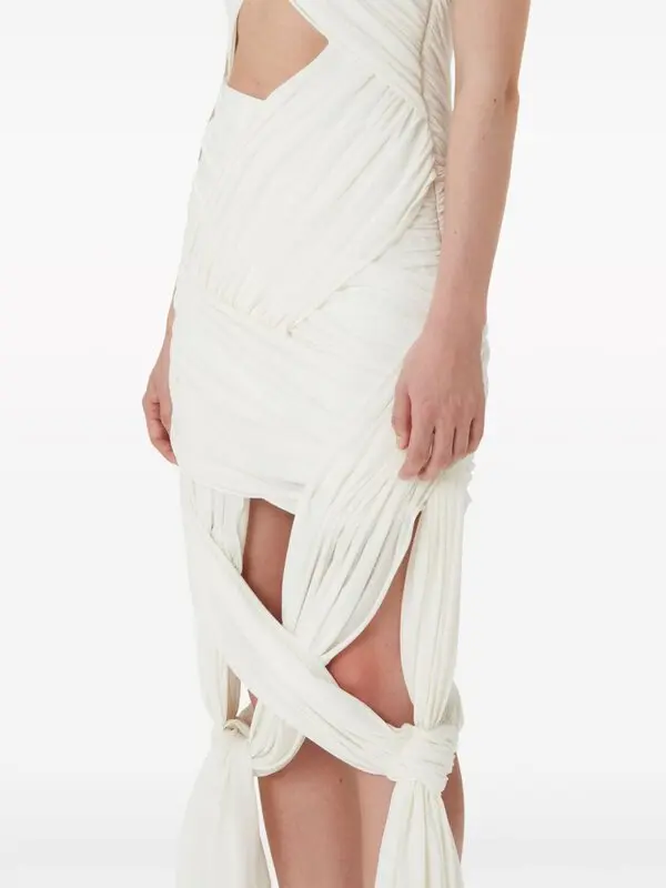 JW Anderson Draped Wrap Midi Dress