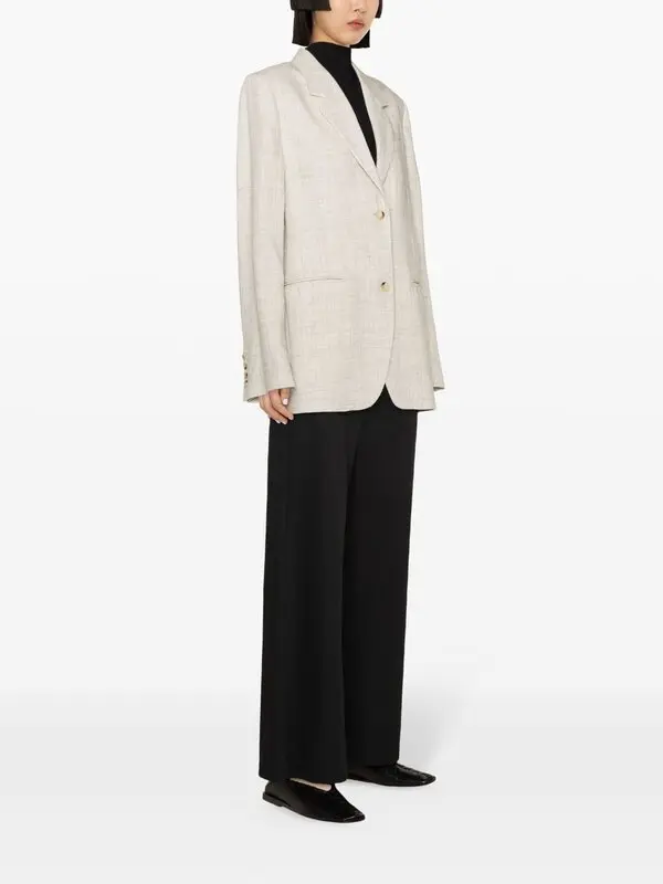 TOTEME Single-breasted Twill Blazer - Neutrals