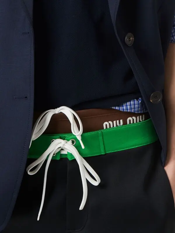 Miu Miu Logo-print Bikini Bottom - Brown