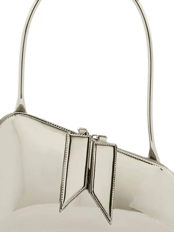 Attico Faux-leather Shoulder Bag - Silver