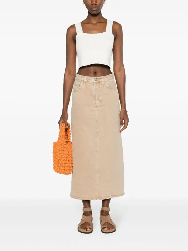Maje Knitted Crop Top - White