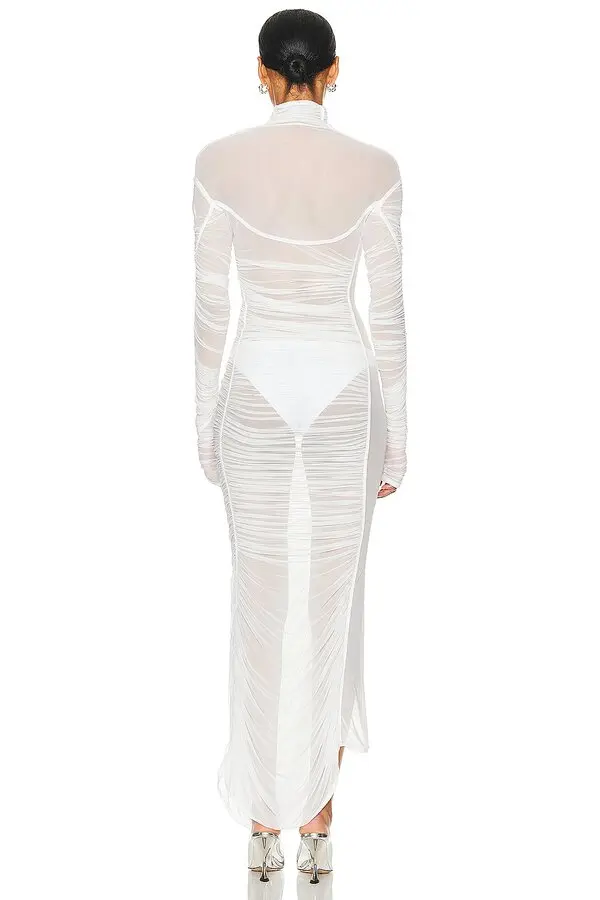 MUGLER Mesh Long Dress