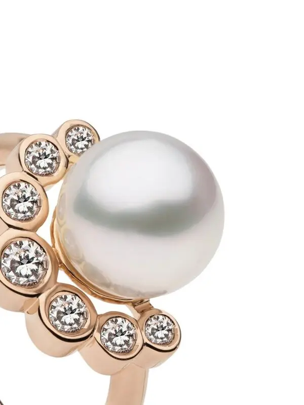 AUTORE MODA Brea Pearl And Diamond Ring - Pink