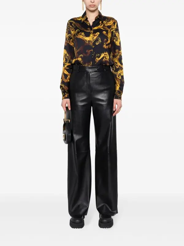 Versace Watercolour Couture-print Shirt - Black