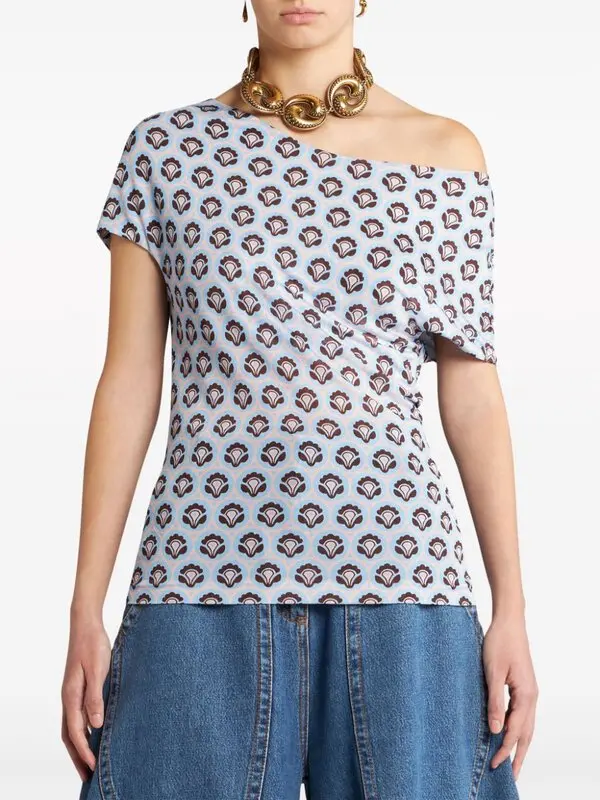 Etro Abstract-print Asymmetric Top