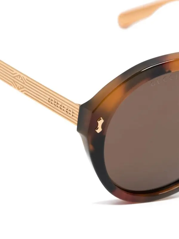 Gucci Tortoiseshell Navigator-frame Sunglasses