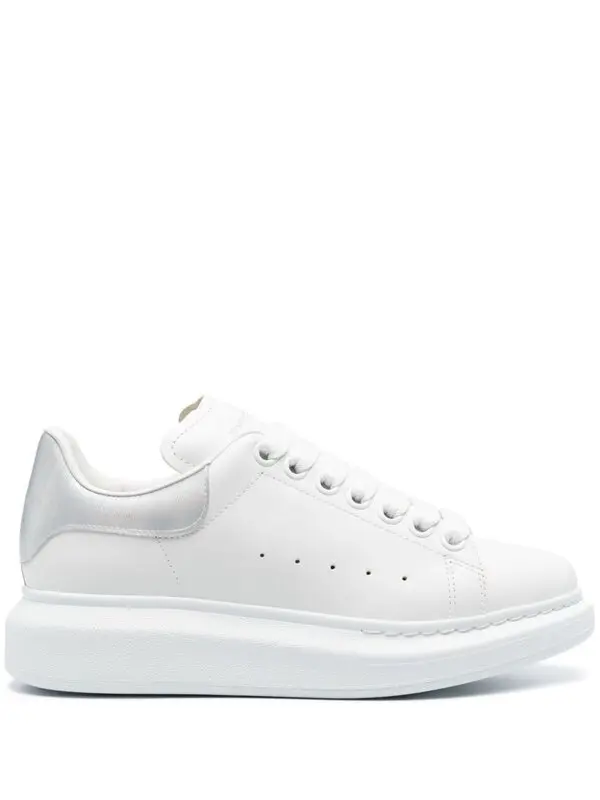 Alexander McQueen Iridescent-panel Leather Sneakers