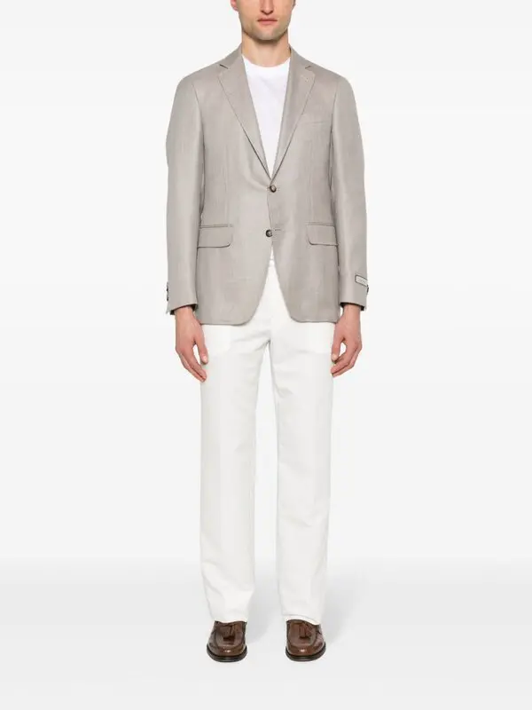 Brioni Chambray Straight Trousers