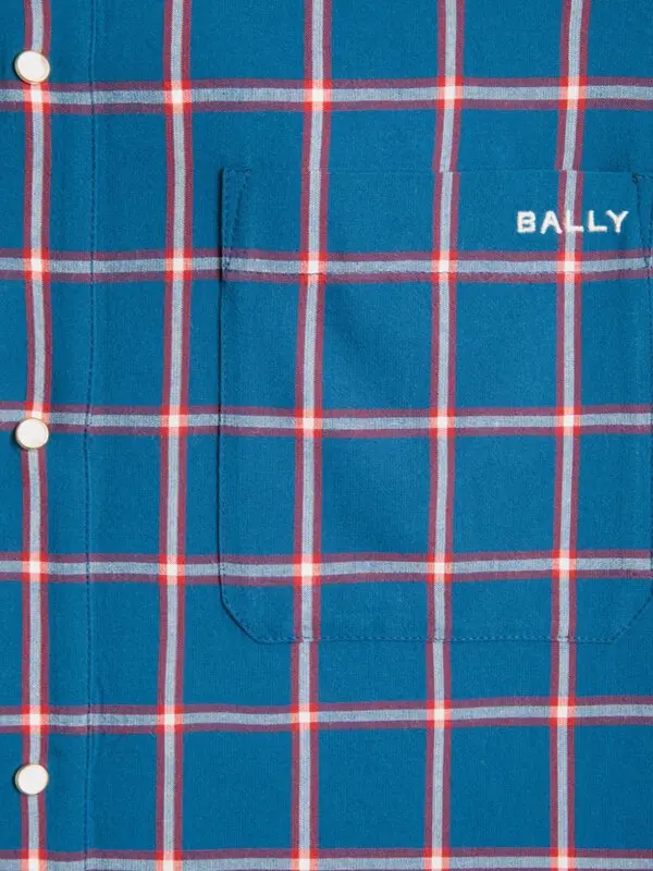 Bally Logo-embroidered Plaid Shirt