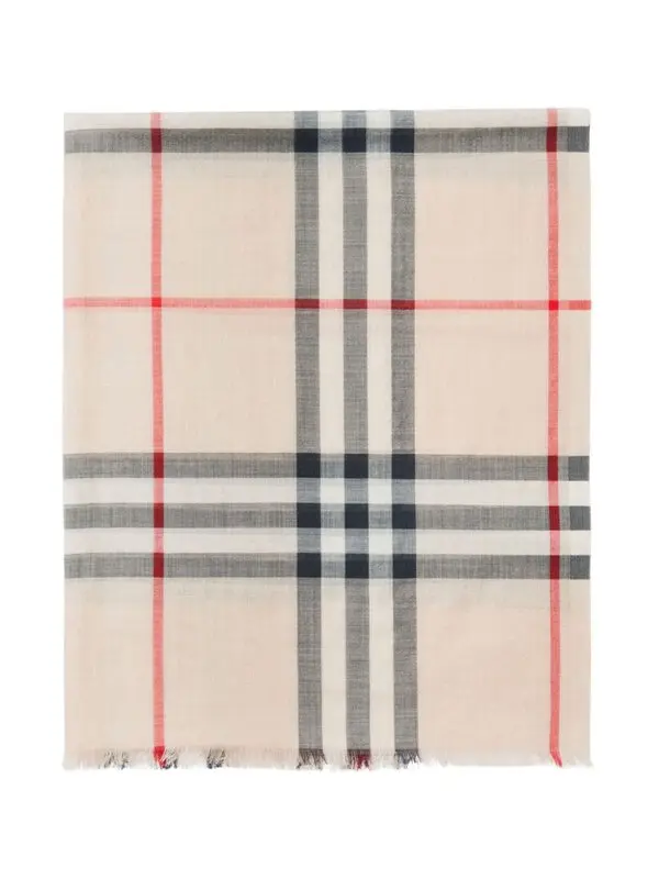 Burberry Wide Check Woven Scarf - Neutrals