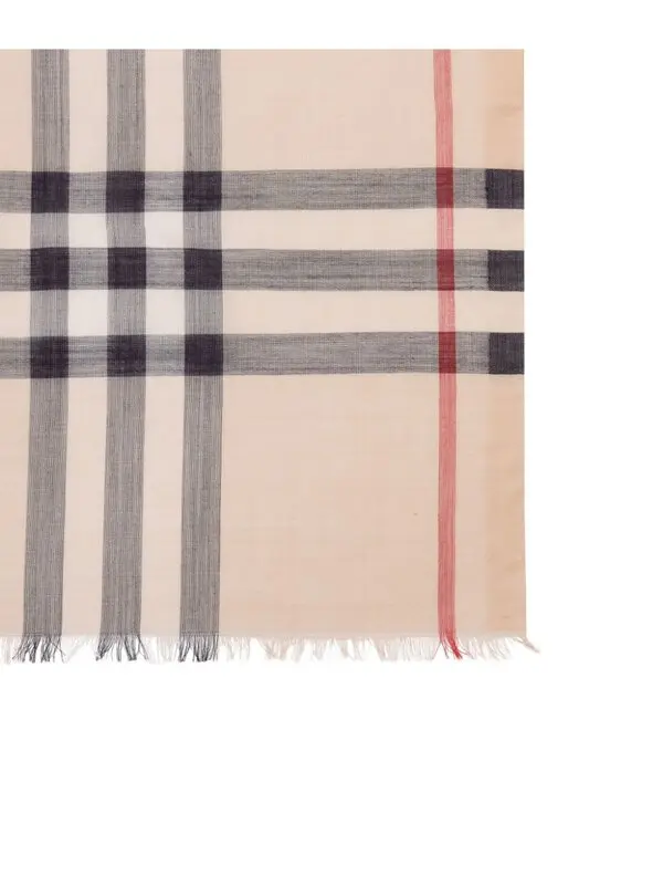 Burberry Wide Check Woven Scarf - Neutrals