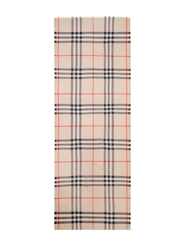 Burberry Wide Check Woven Scarf - Neutrals