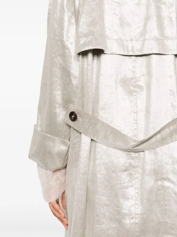 Brunello Cucinelli Metallic-finish Trench Coat