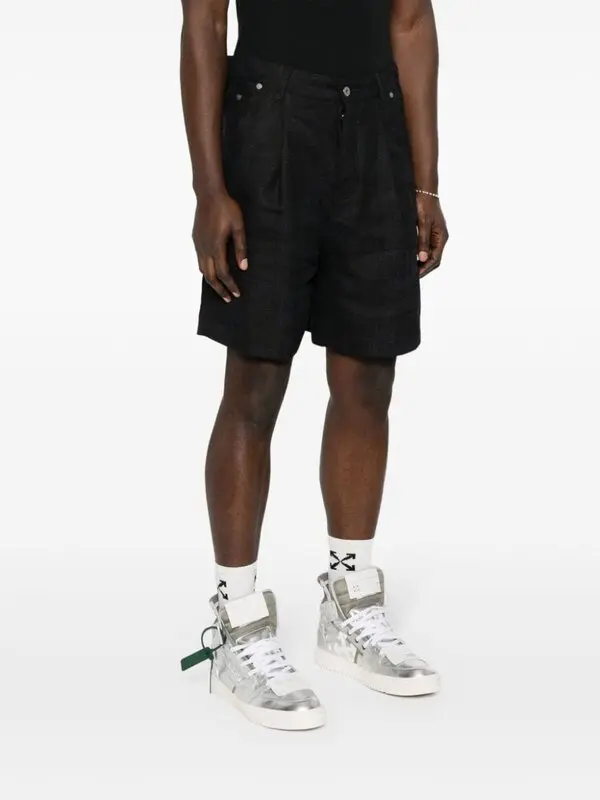 Off-White 90s Logo Linen Shorts