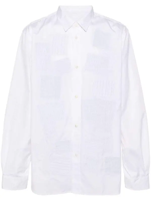 Junya Watanabe Patchwork-detail Cotton Shirt