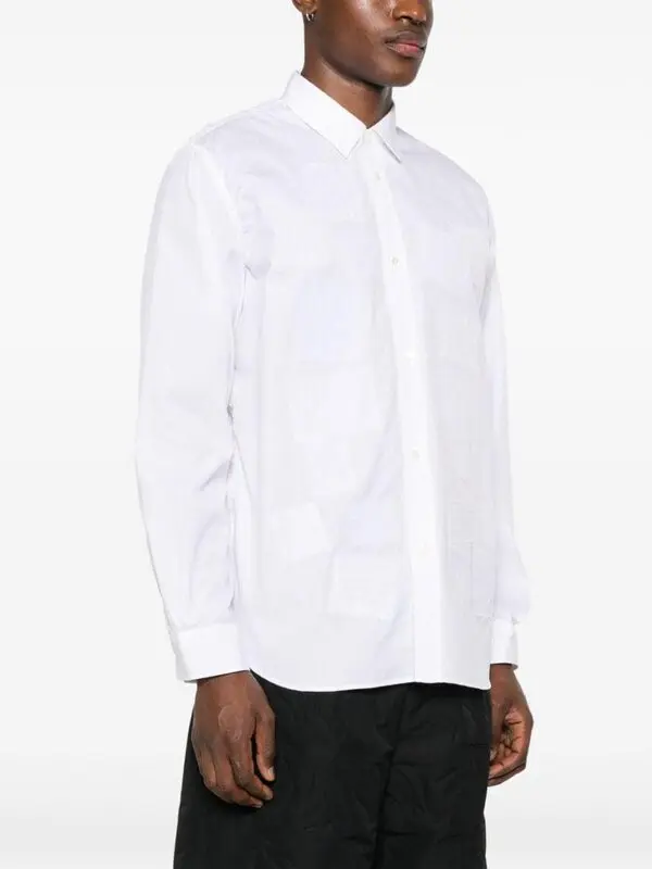 Junya Watanabe Patchwork-detail Cotton Shirt