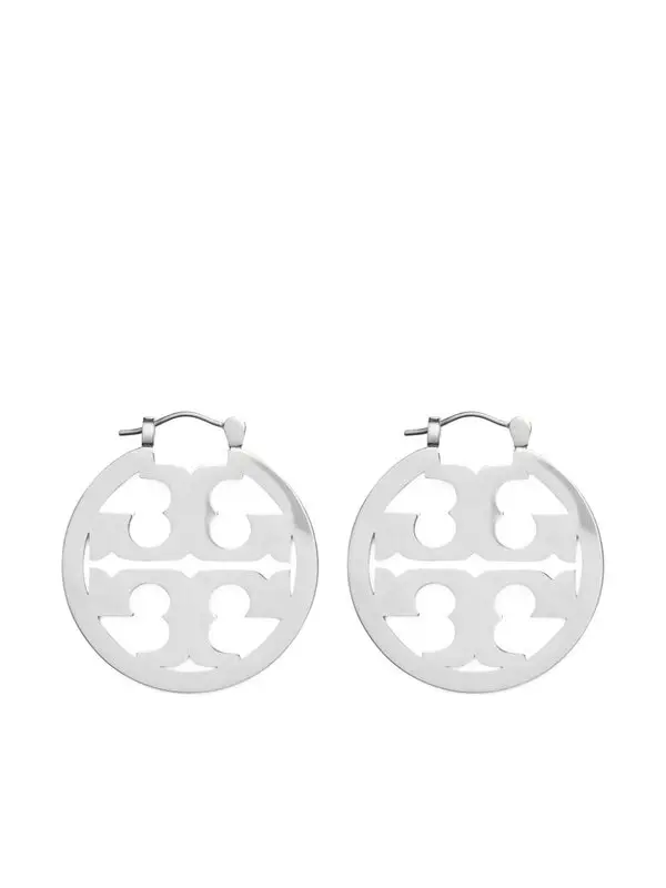 Tory Burch Miller Polished-finish Earrings - Silver