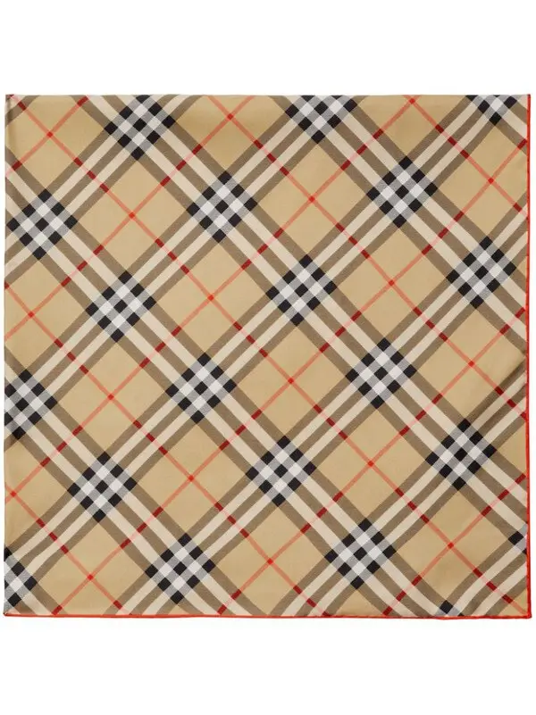 Burberry Vintage Check Silk Scarf - Neutrals