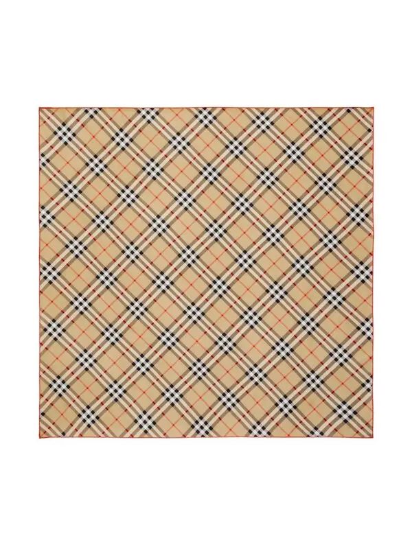 Burberry Check Silk Scarf - Neutrals