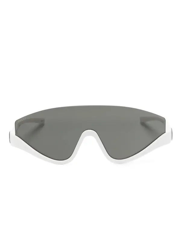 Gucci Interlocking G Shield Sunglasses - White
