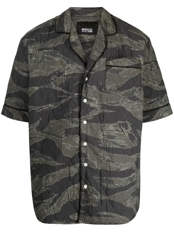 MOSTLY HEARD RARELY SEEN Quilted Camouflage-print Cotton Shirt - Green
