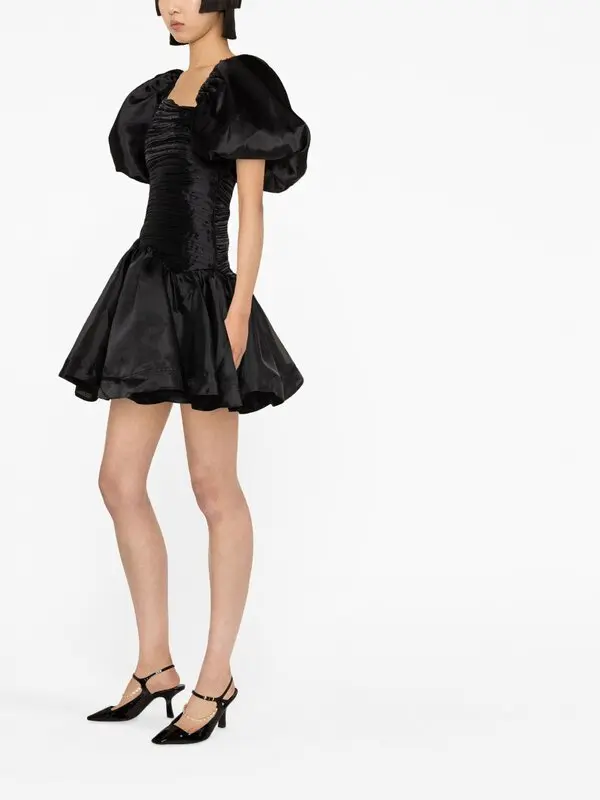 aje black puff sleeve dress Alexa Long Sleeve Mini Dress | Black main image 0