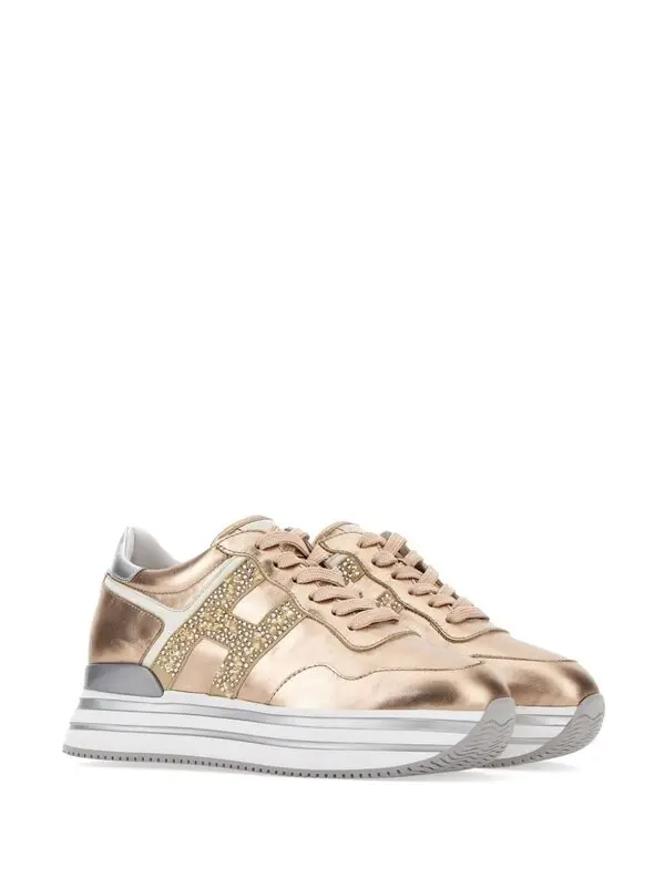 Hogan Metallic Platform Sneakers