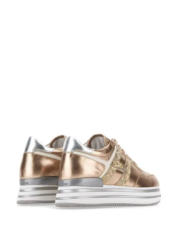 Hogan Metallic Platform Sneakers