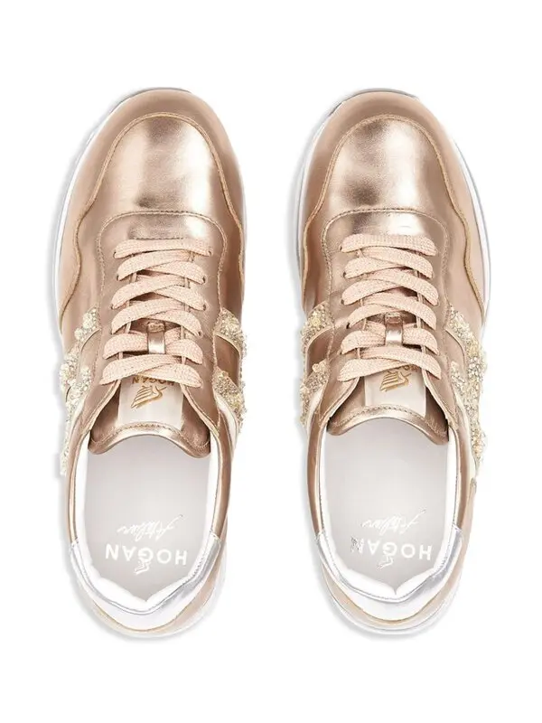 Hogan Metallic Platform Sneakers