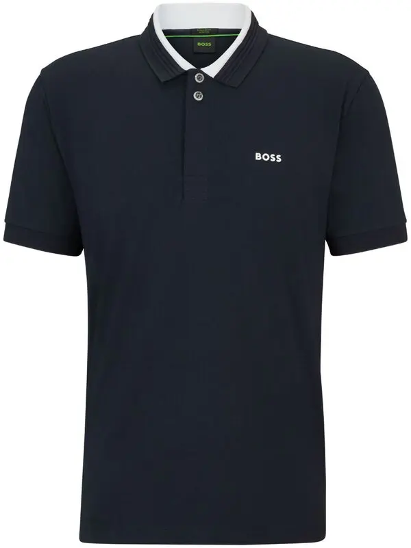 BOSS Logo-print Polo Shirt - Blue