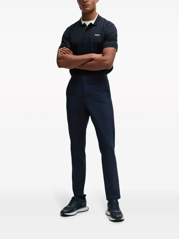 BOSS Logo-print Polo Shirt - Blue