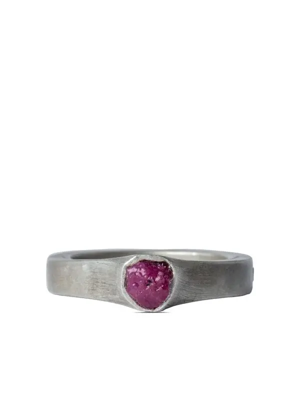 PARTS OF FOUR Sistema Sterling Ruby Ring - Silver