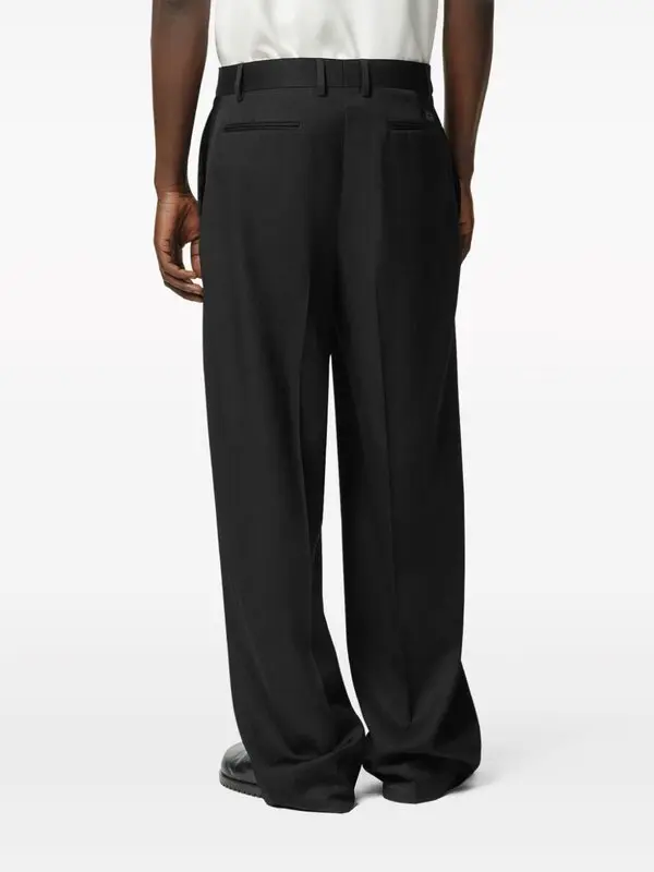 Versace Wide-leg Virgin Wool Trousers