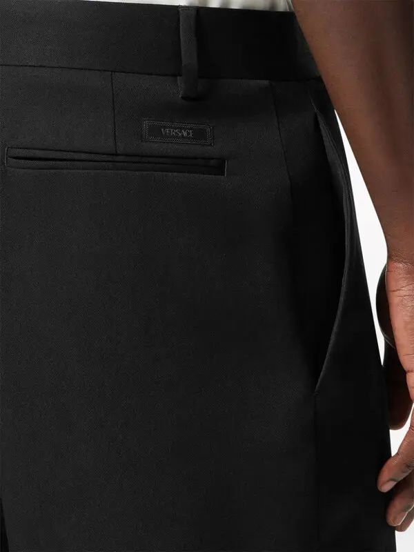 Versace Wide-leg Virgin Wool Trousers