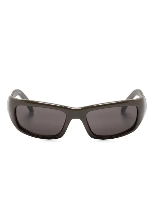 Balenciaga Hamptons Rectangle Sunglasses - Brown