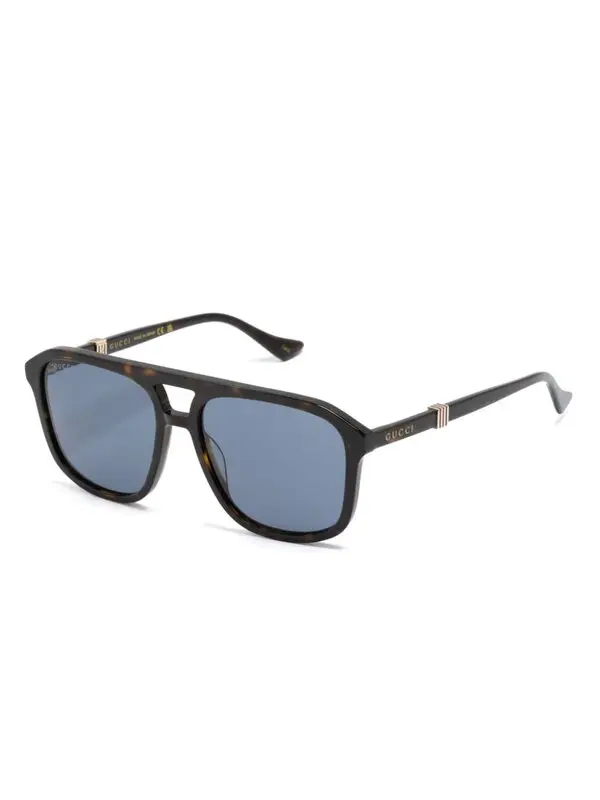Gucci Tortoiseshell Navigator Sunglasses - Brown