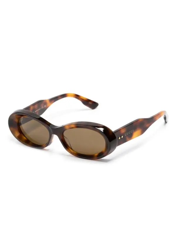 Gucci Tortoiseshell Oval Sunglasses