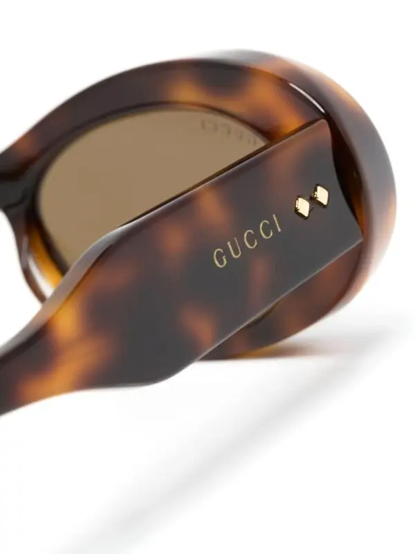Gucci Tortoiseshell Oval Sunglasses