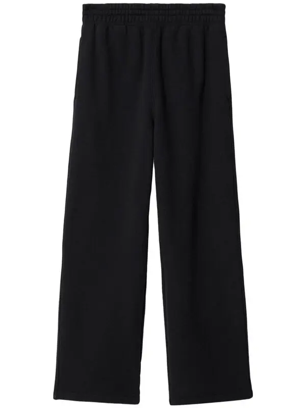 Burberry Ek Embroidery Straight-leg Trousers - Black