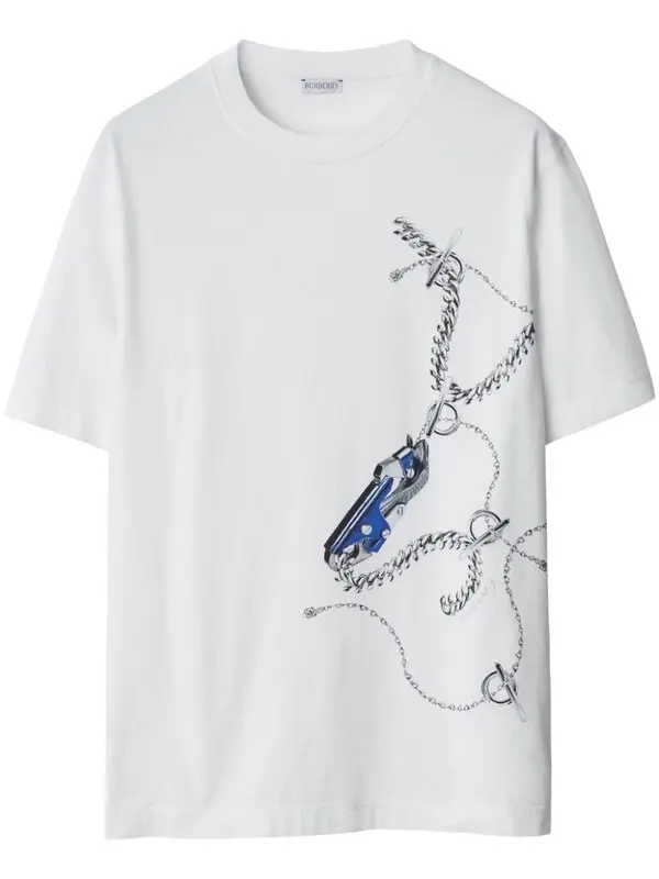 Burberry Graphic-print Cotton T-shirt - White