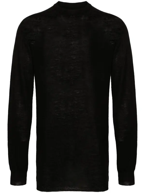 Rick Owens Oversized Virgin Wool Jumper - Black